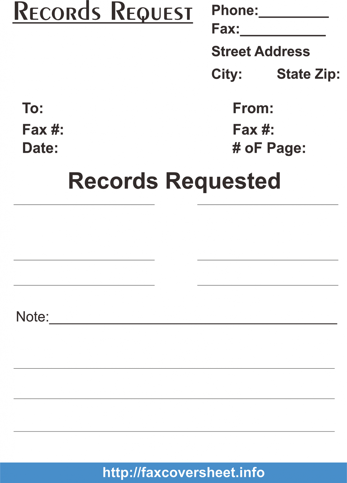 records requested - [Free]^^ Fax Cover Sheet Template