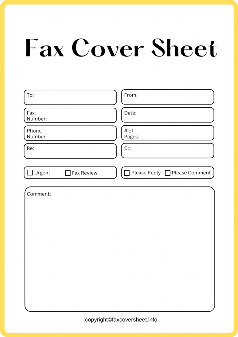 Printable Fillable Fax Cover Sheet Template [free] Fax Cover Sheet