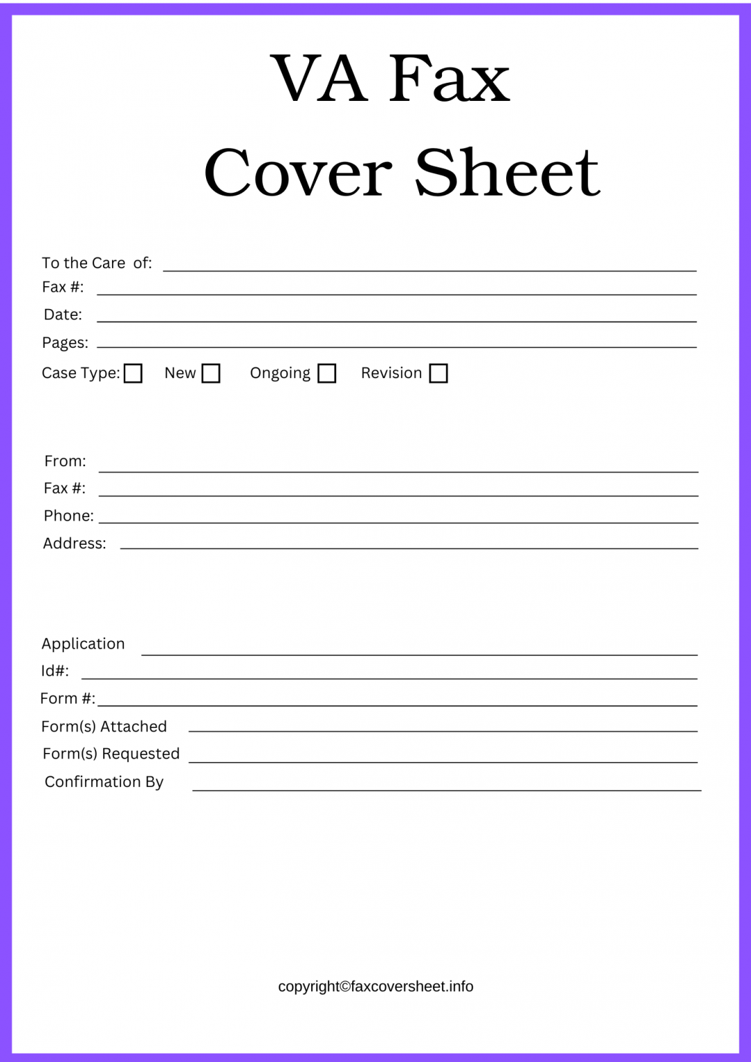 VA Fax Cover Sheet Templates Printable in PDF & Word VA Fax Cover Sheet Templates Printable in PDF & Word