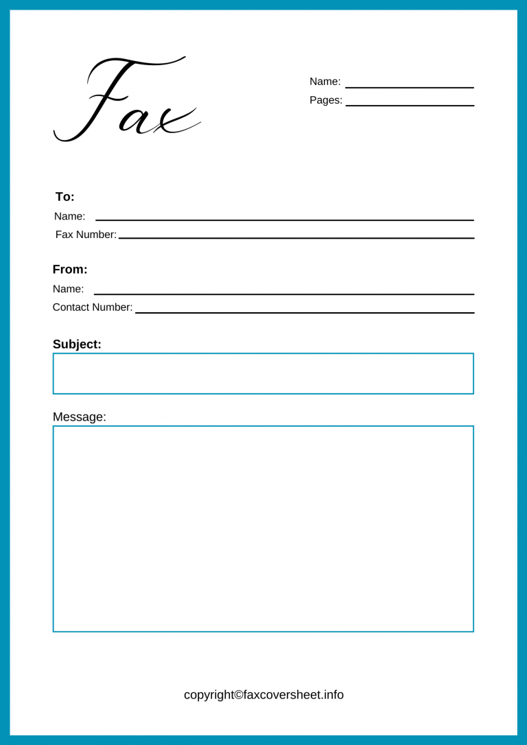What To Say on A Fax Cover Sheet? | Free Printable Templates