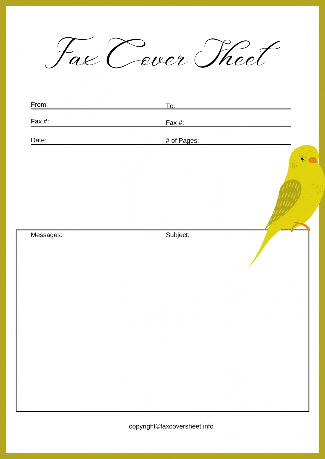 Cute Fax Cover Sheet | [Free]^^ Fax Cover Sheet Template