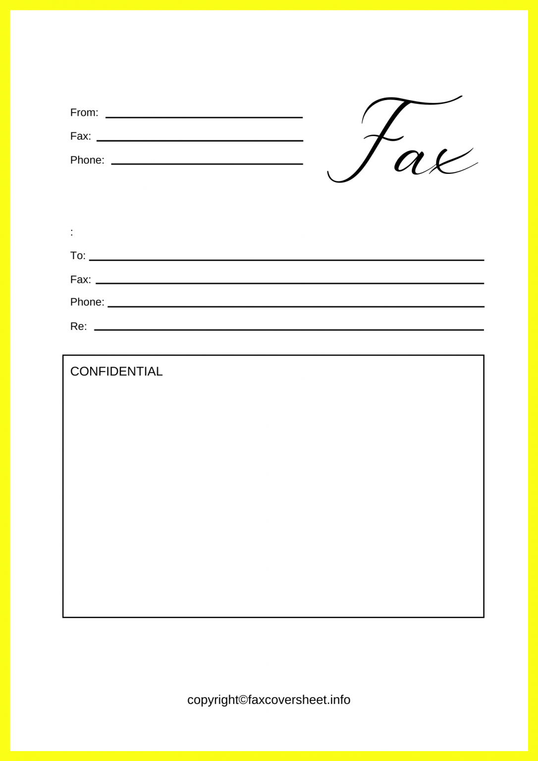 Printable Simple Fax Cover Sheet | [Free]^^ Fax Cover Sheet Template