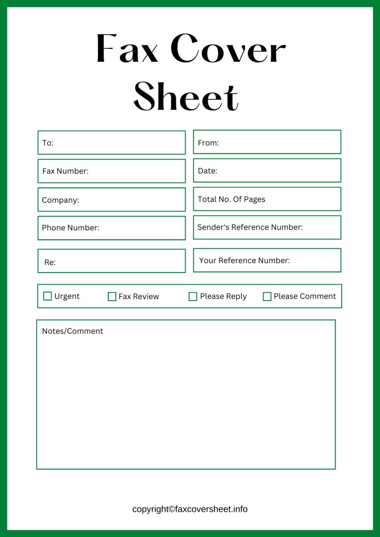 Proper Fax Cover Letter Printable Template Archives - [Free]^^ Fax ...